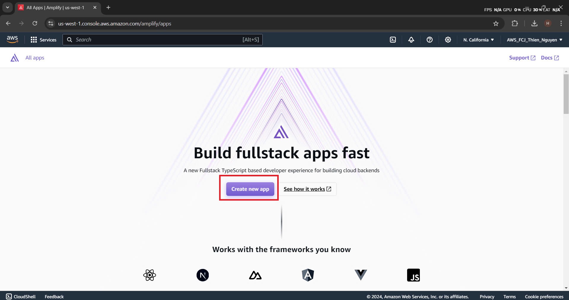 Initialize Amplify :: AWS Account Setup